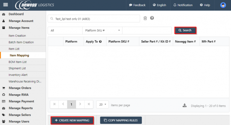 How to create Items - Newegg Logistics Knowledge Base