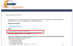 How to register - Newegg Logistics Knowledge Base