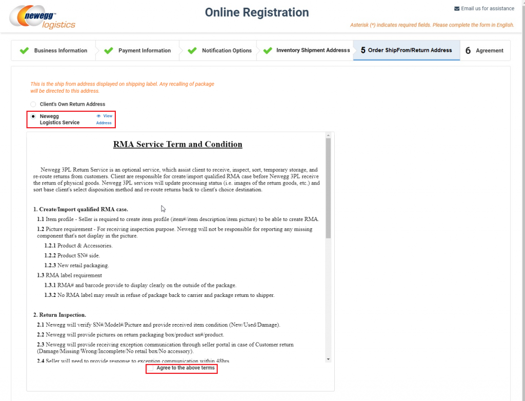 How to register - Newegg Logistics Knowledge Base