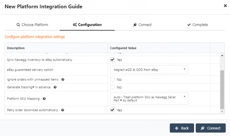 eBay Platform Integration - Newegg Logistics Knowledge Base