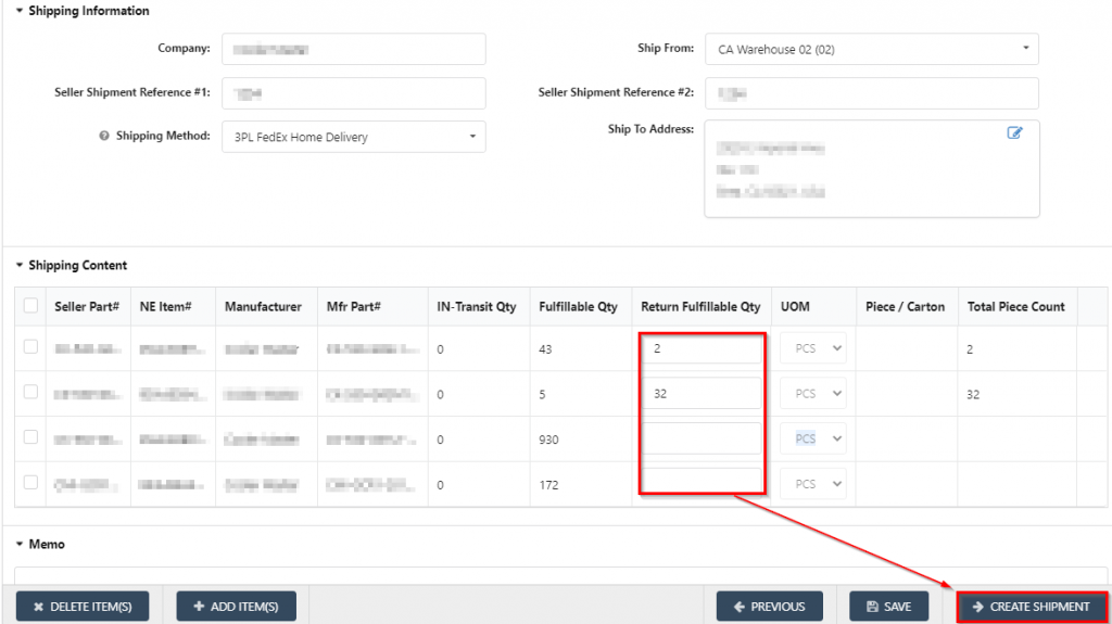Item List - Newegg Logistics Knowledge Base