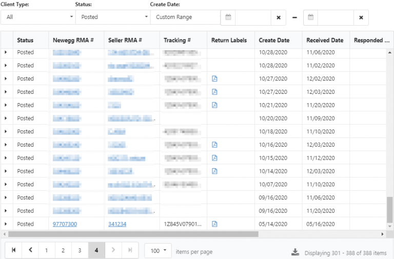 Return List Overview - Newegg Logistics Knowledge Base