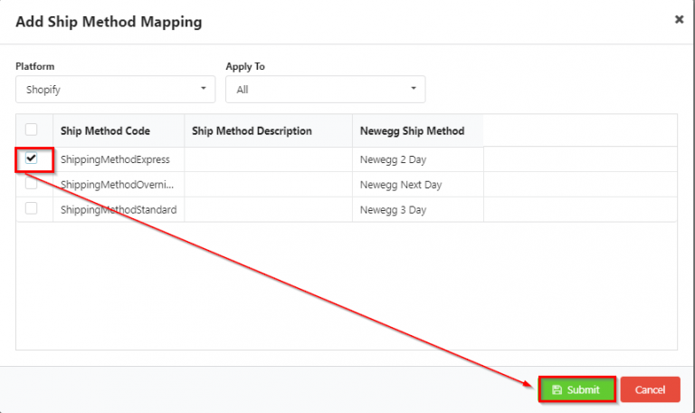 Ship Method Mapping - Newegg Logistics Knowledge Base